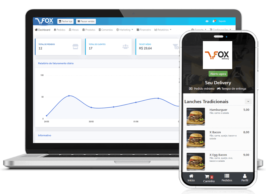 Fox Delivery | Tenha o app próprio do seu delivery